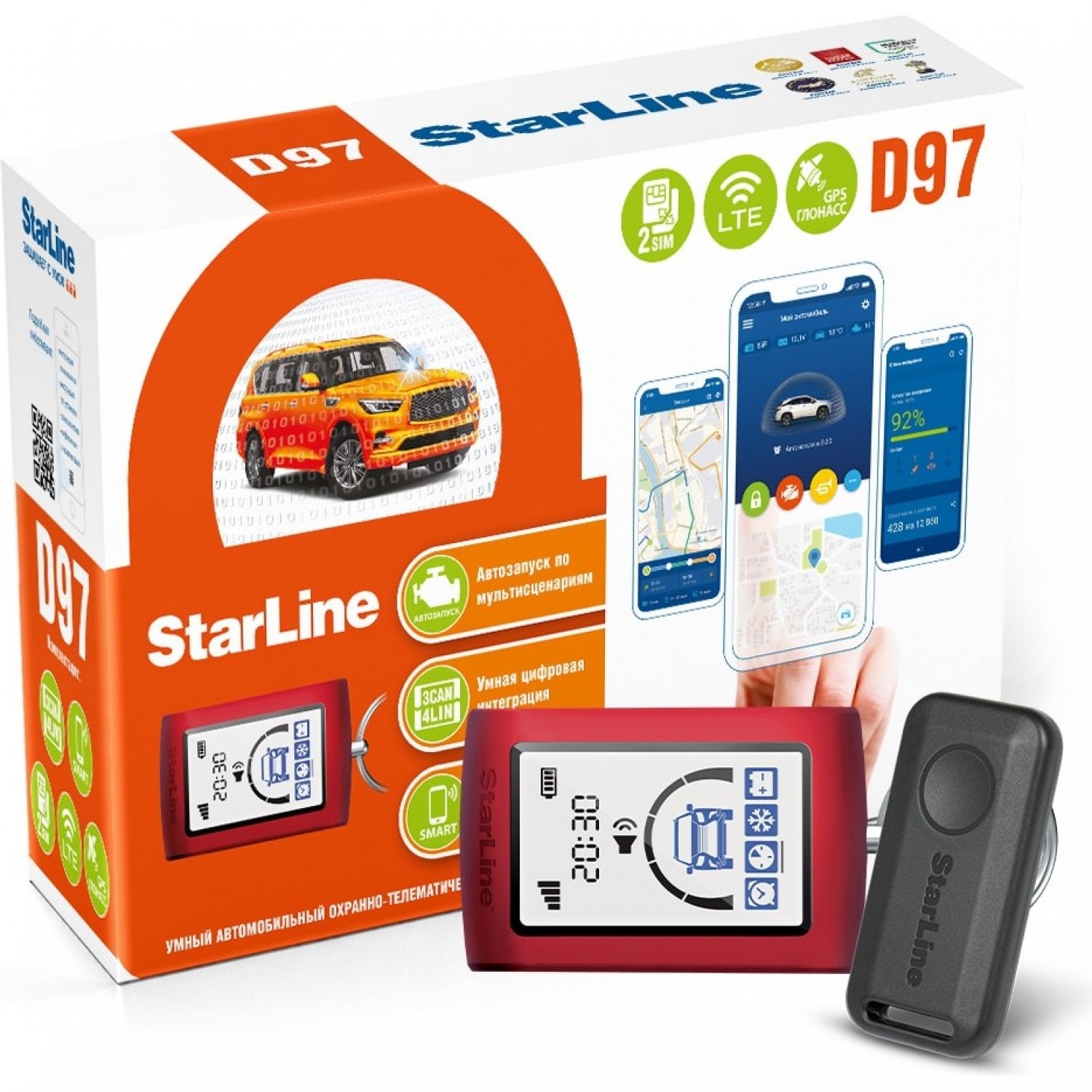 Сигнализация STARLINE D97 2SIM LTE-GPS 4003558. Купить Сигнализации с ...